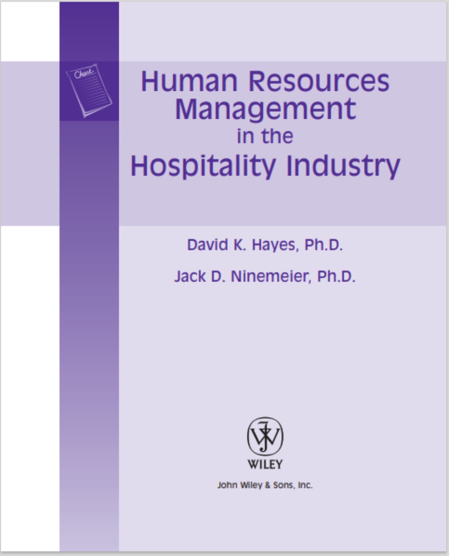 Human Resources Management in the Hospitality Industry